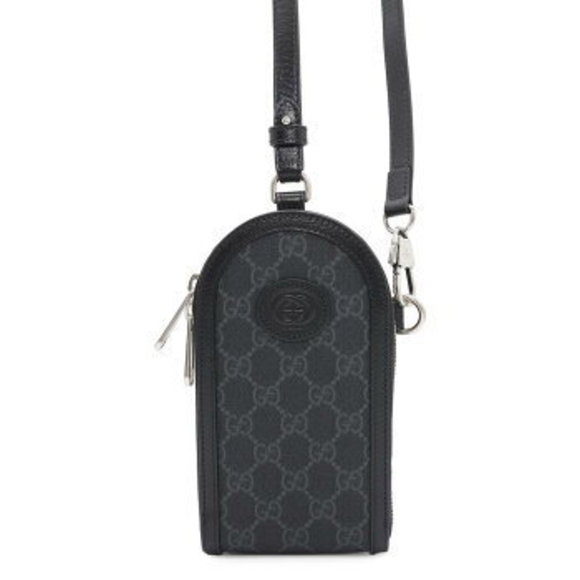 Gucci | Bags | Gucci Phone Holder Gg Supreme Black Smartphone Case ...